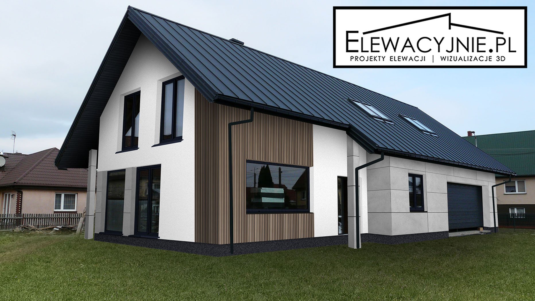 Jaka elewacja pasuje do antracytowych okien | Elewacyjnie.pl - Projekty ...